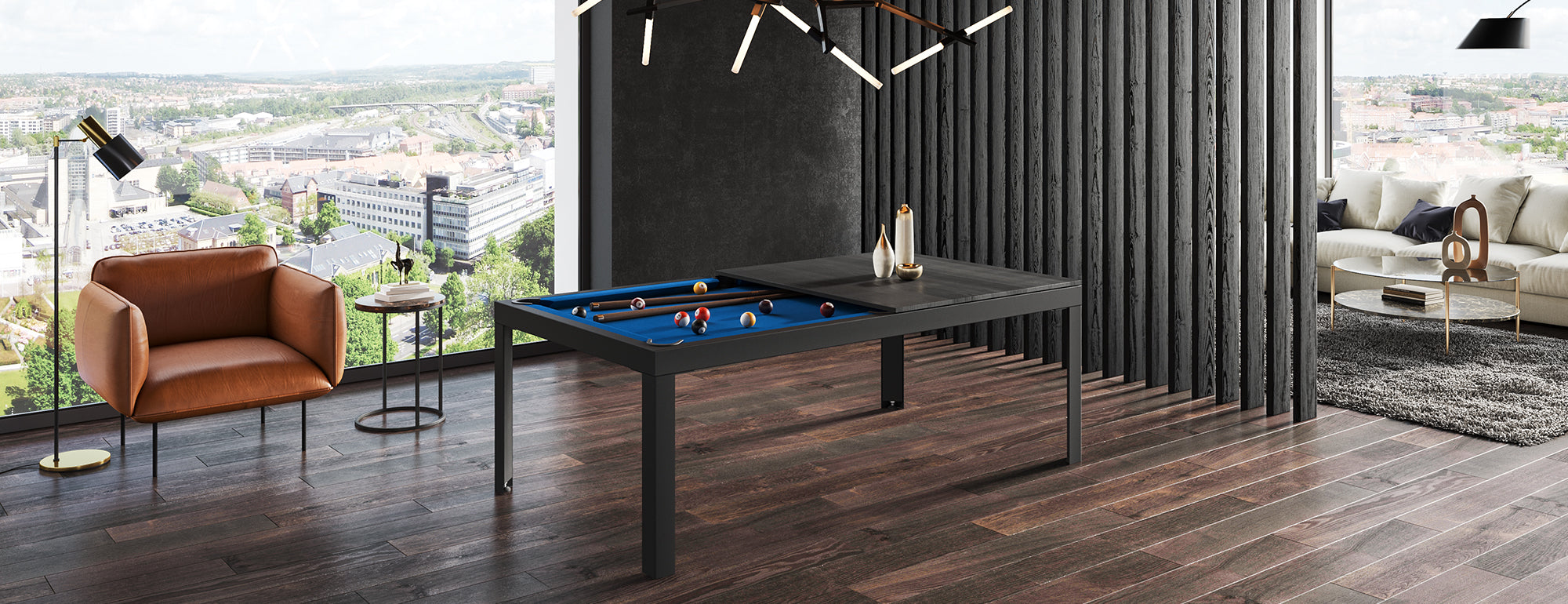 Conver-Table: Elegant Dining Pool Table Design – CONVER-TABLE